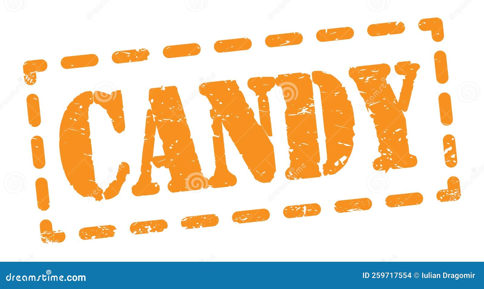 CANDY Text Written on Orange Stamp Sign Stock Illustration ...