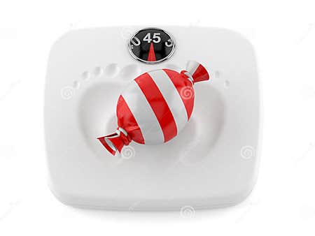 Candy on weight scale stock illustration. Illustration of weight ...