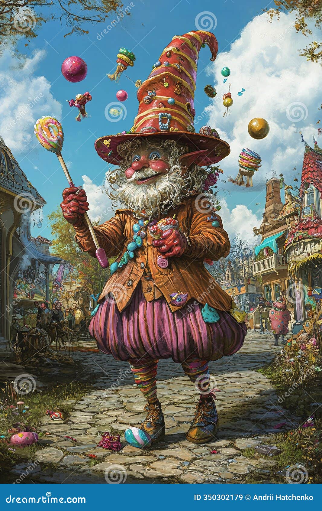 A Candy Wizard Teaching Proper Tooth-brushing Spells Stock Illustration ...