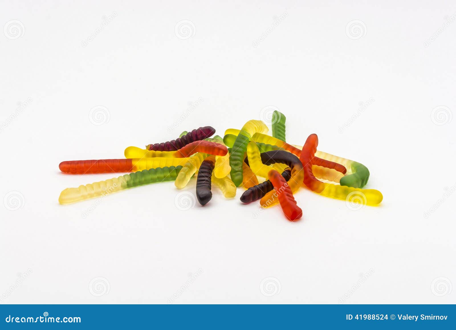 Candy Worms stock photo. Image of white, colorful, sweet - 41988524