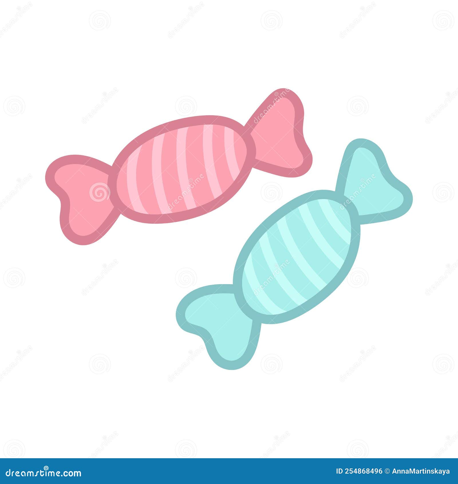 Candy Wrapper in Cartoon Style. Hand Drawn Illustration Stock Vector ...