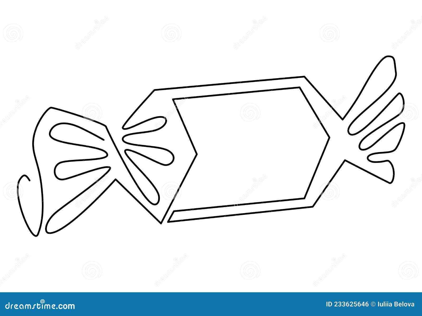 Candy in a Wrapper. Continuous Line Drawing Illustration Stock ...
