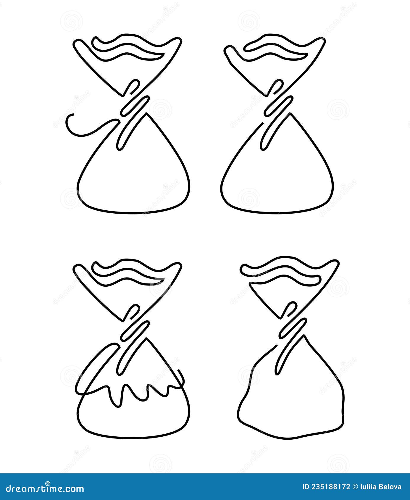 Candy in a Wrapper. Continuous Line Drawing Stock Vector - Illustration ...