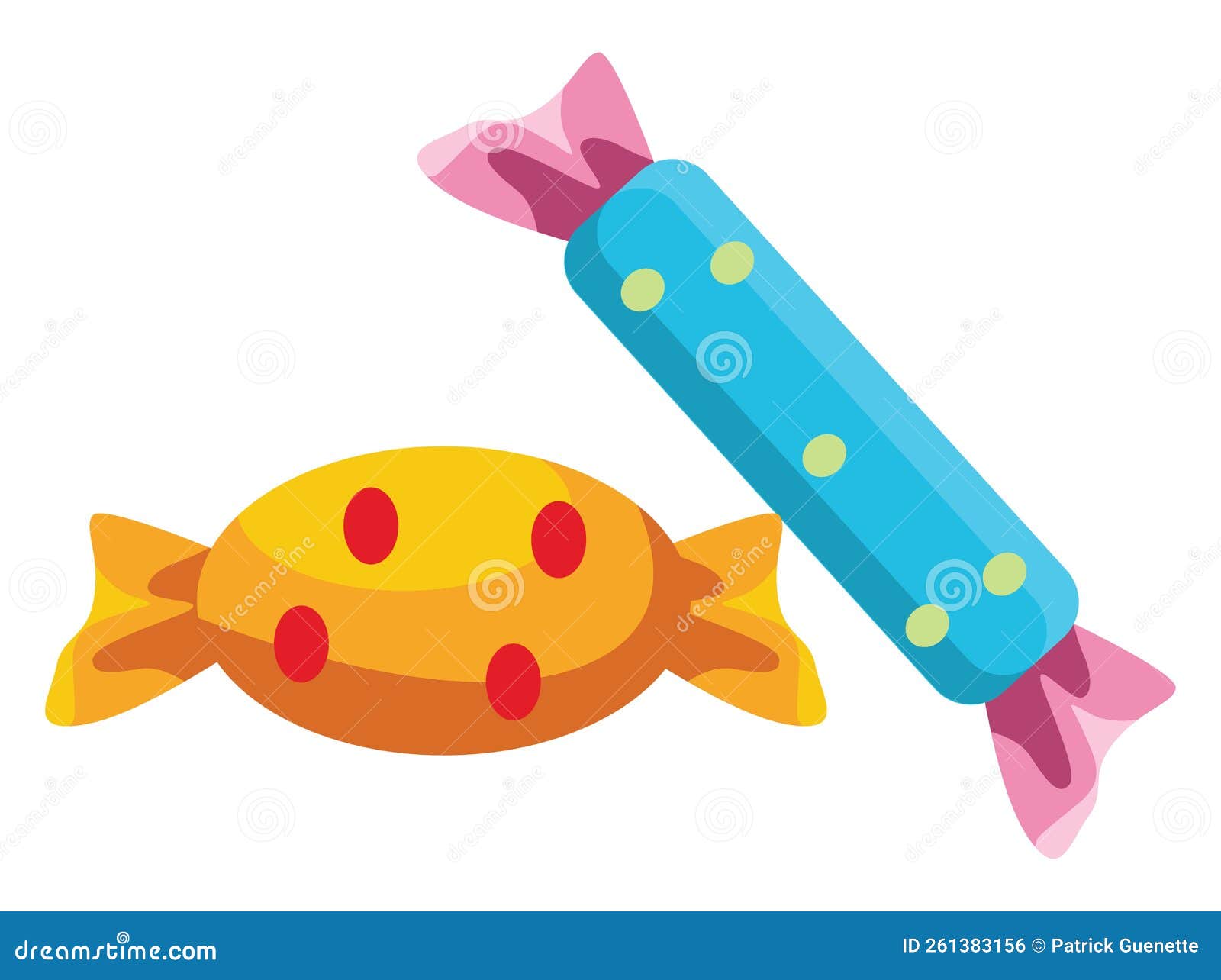 Candy in wrapper, icon stock vector. Illustration of isolated - 261383156