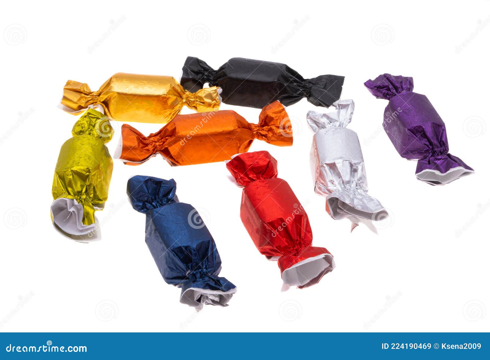 Candy in a Wrapper Isolated Stock Image - Image of gift, snack: 224190469
