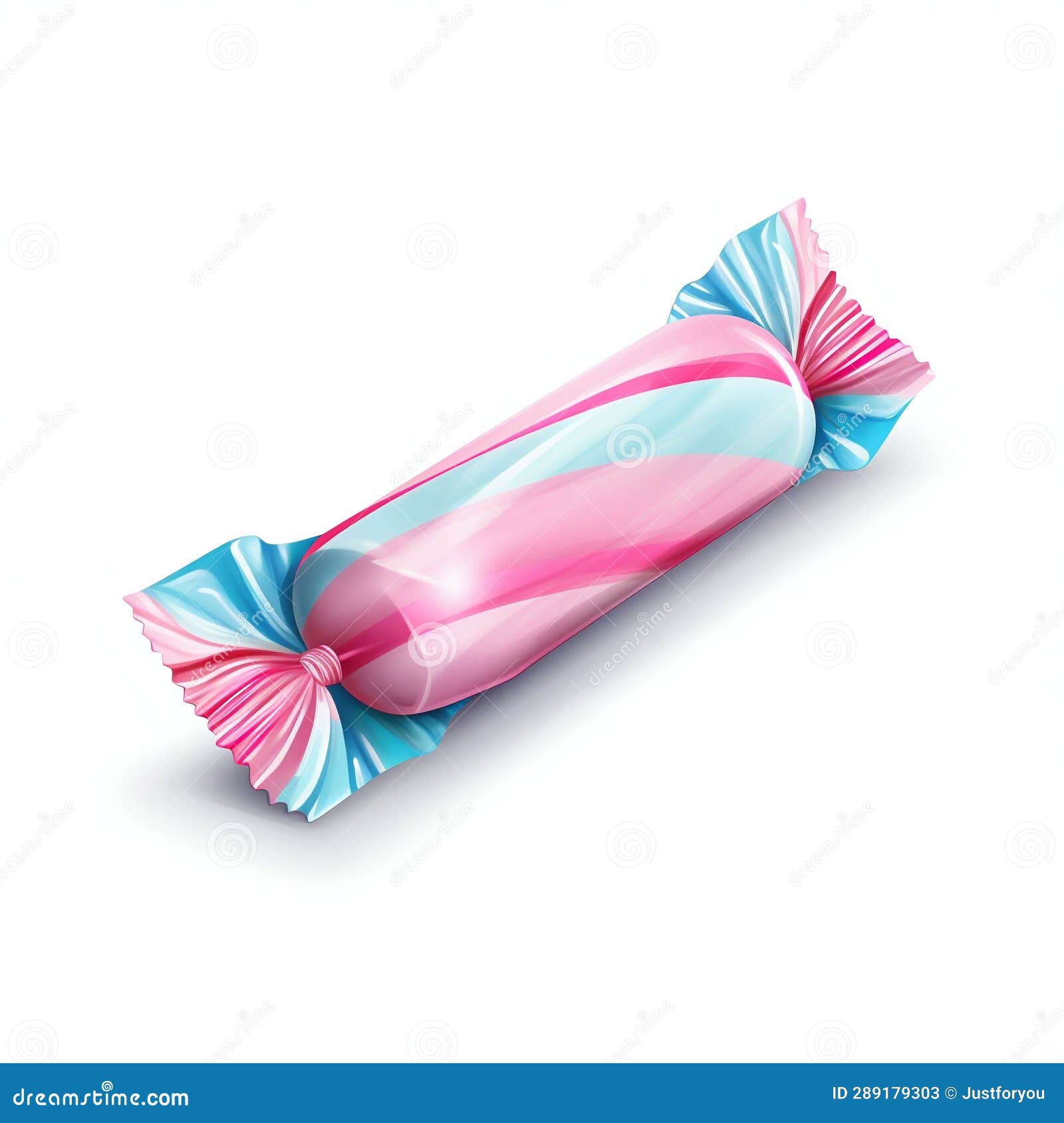 Candy in a Wrapper Isolated on White. Generative Ai Stock Illustration ...