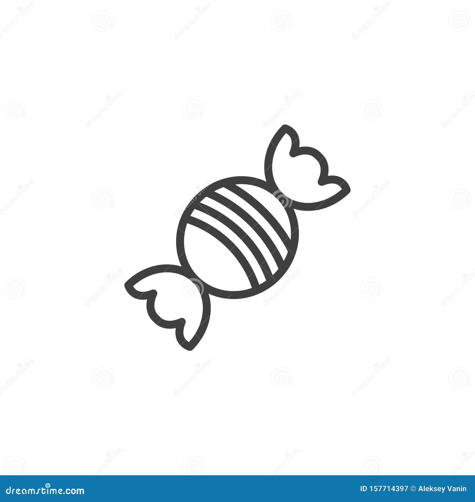 Candy wrapper line icon stock vector. Illustration of wrapper - 157714397