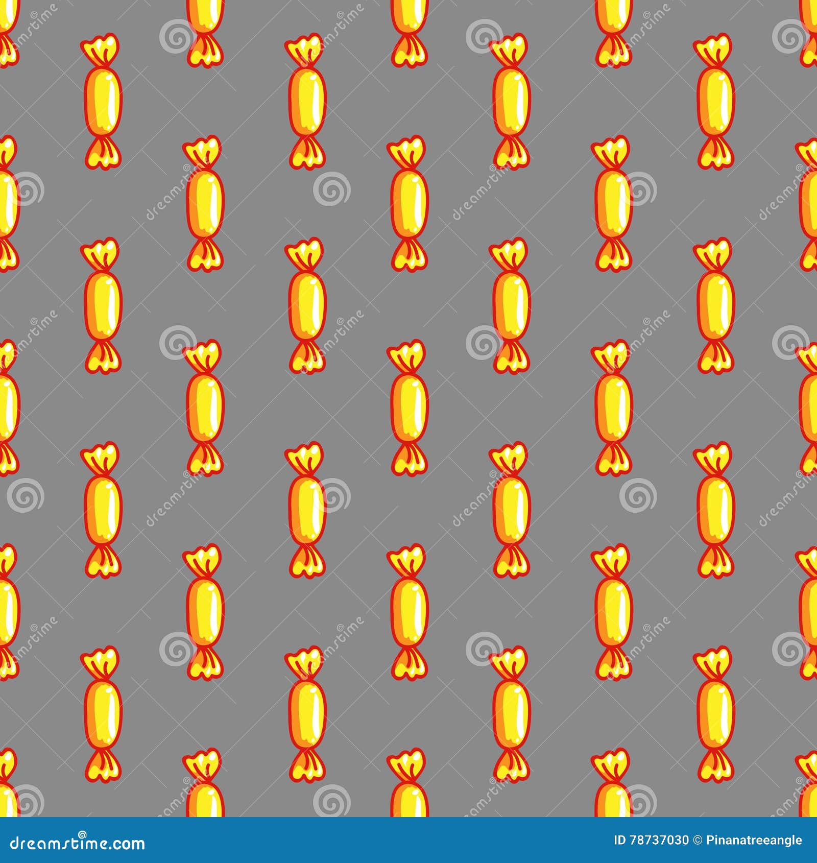 Candy in Wrappers Seamless Pattern Stock Vector - Illustration of ...