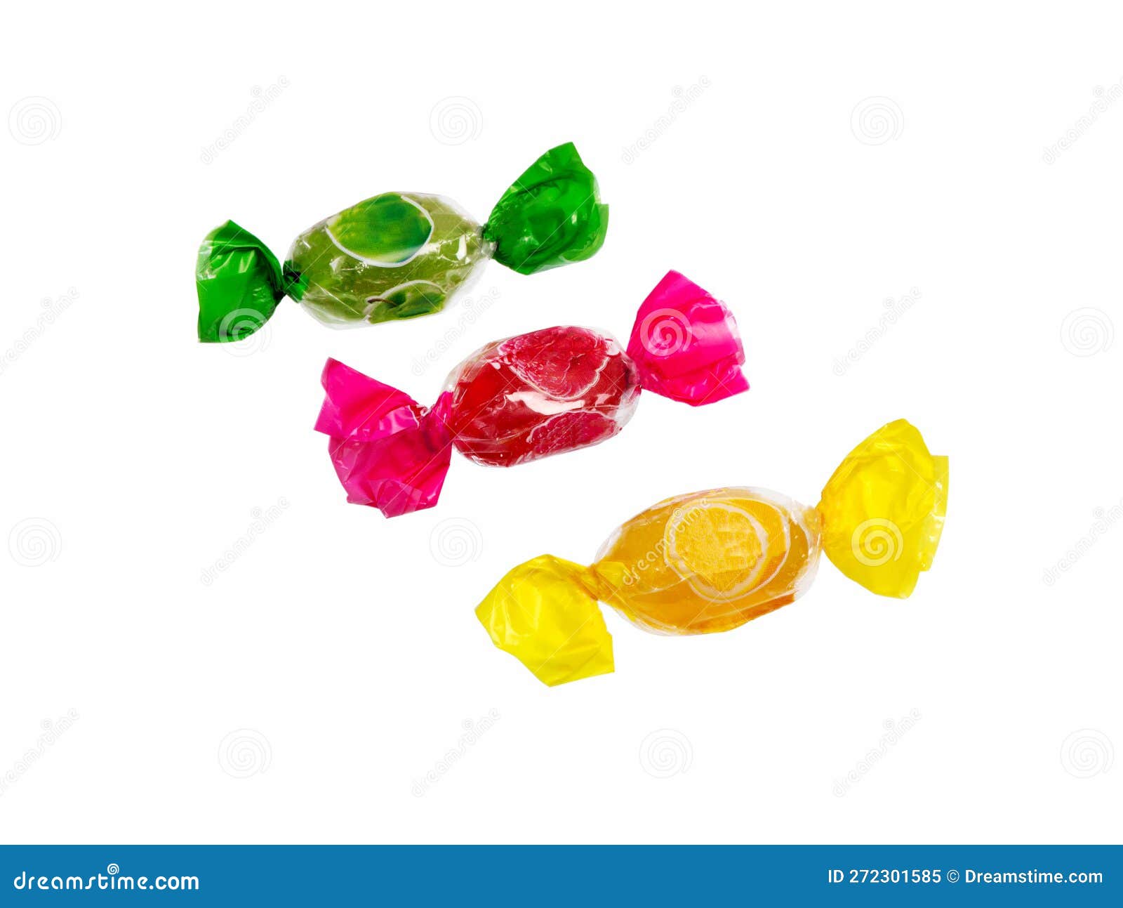 Candy Wrappers on White stock image. Image of background - 272301585