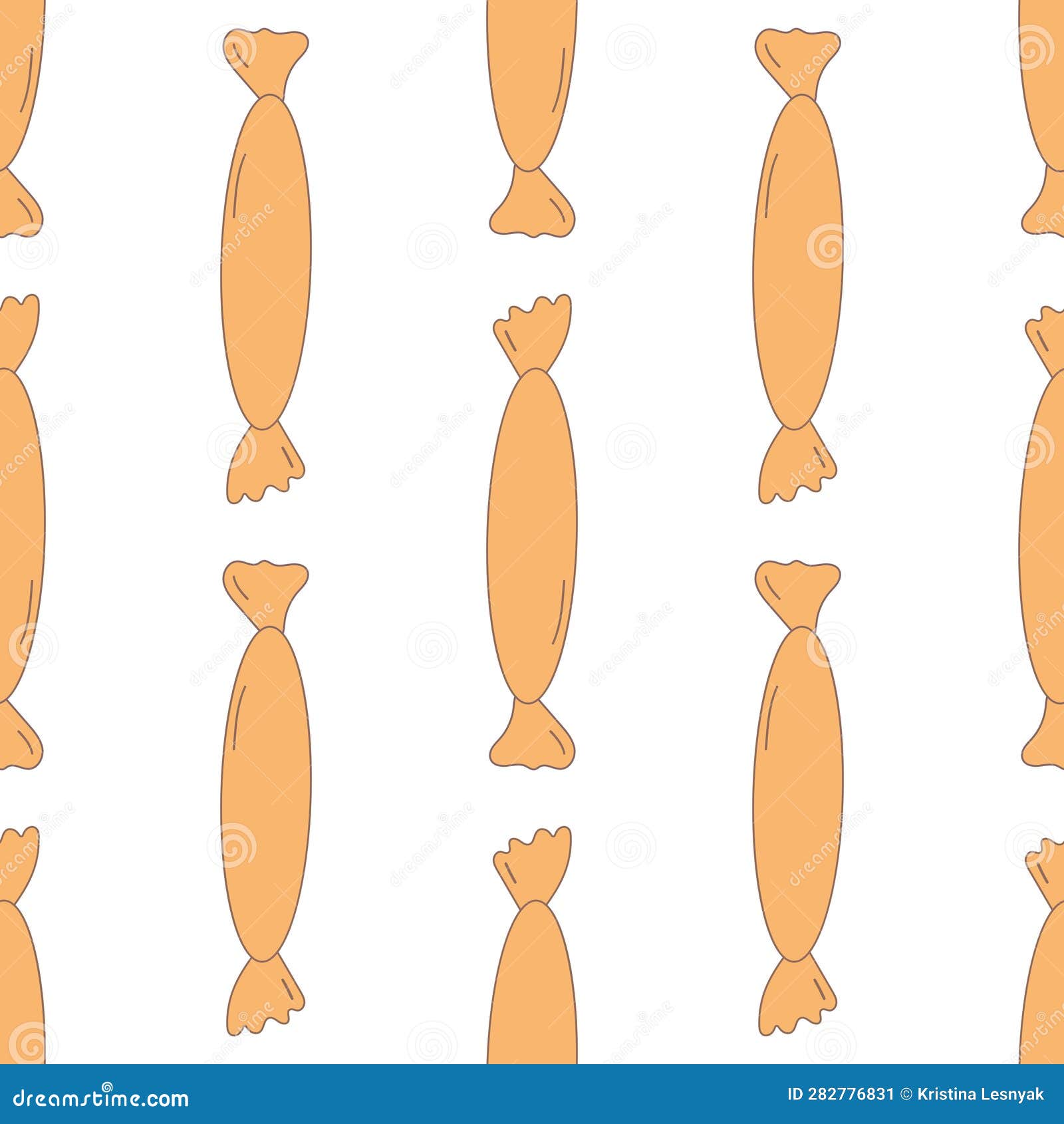 Candy In Red Yellow Blue Wrapper Seamless Pattern With Sweetmeats For ...