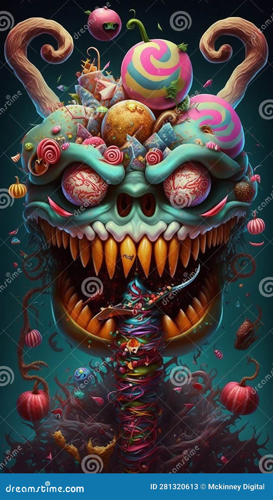 Weirdcore Candyland Nightmarish Scene. Created Using Ai Generative ...