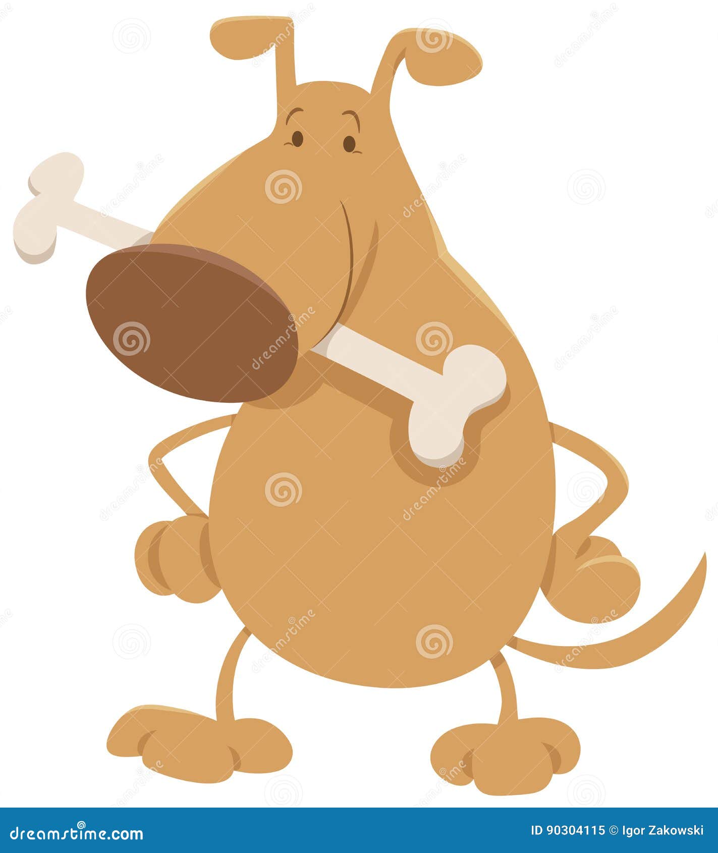 Cane Con Il Fumetto Dell'osso Illustrazione Vettoriale - Illustrazione ...