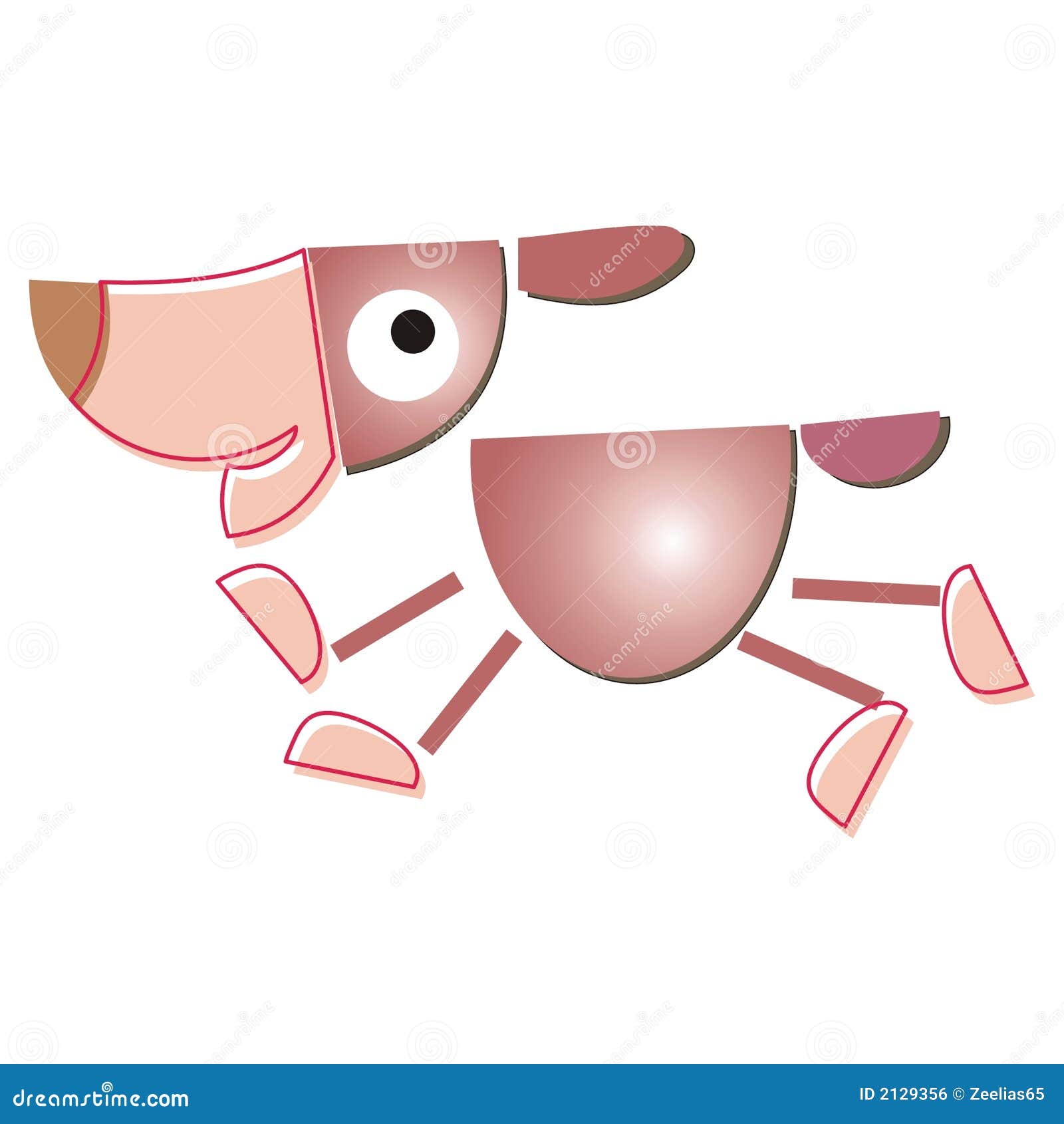 Cane stilizzato illustrazione vettoriale. Illustrazione di cane - 2129356