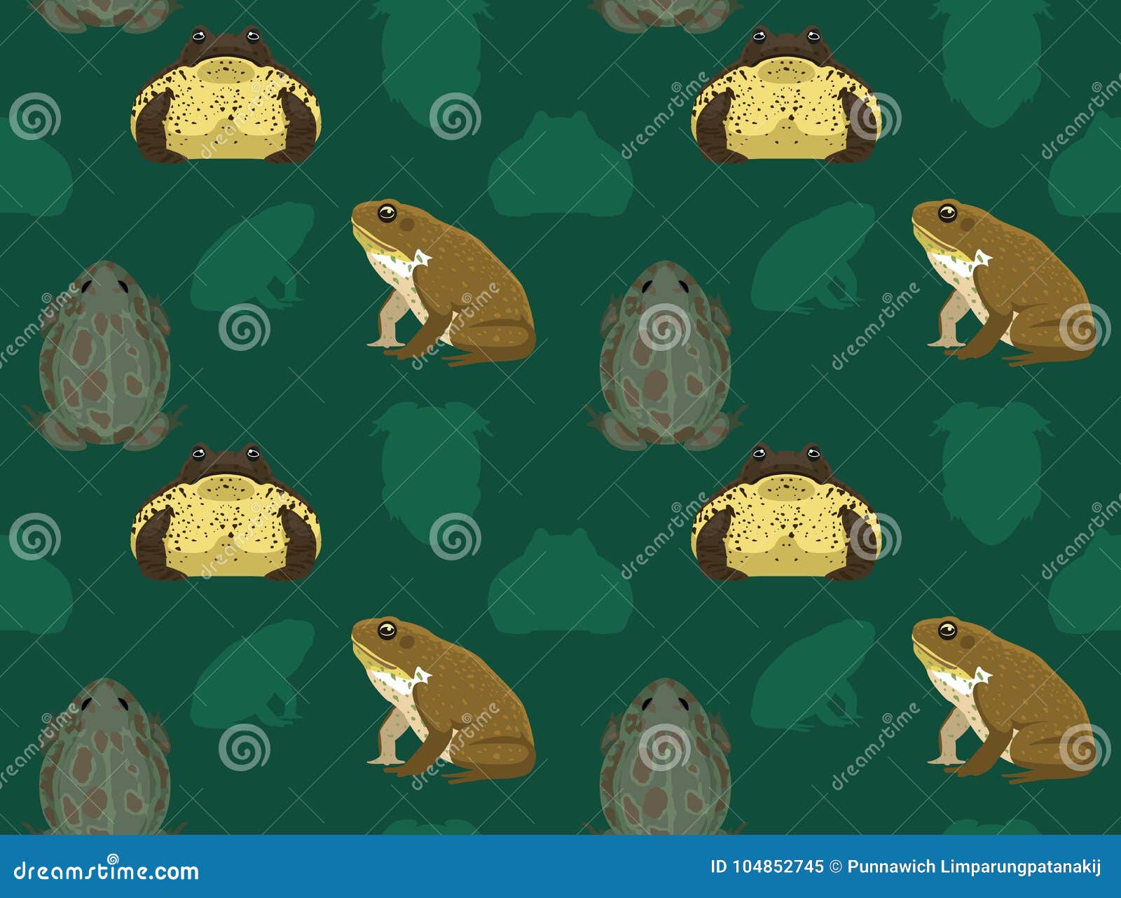 Cane Toad Seamless Wallpaper Ilustración del Vector - Ilustración de ...
