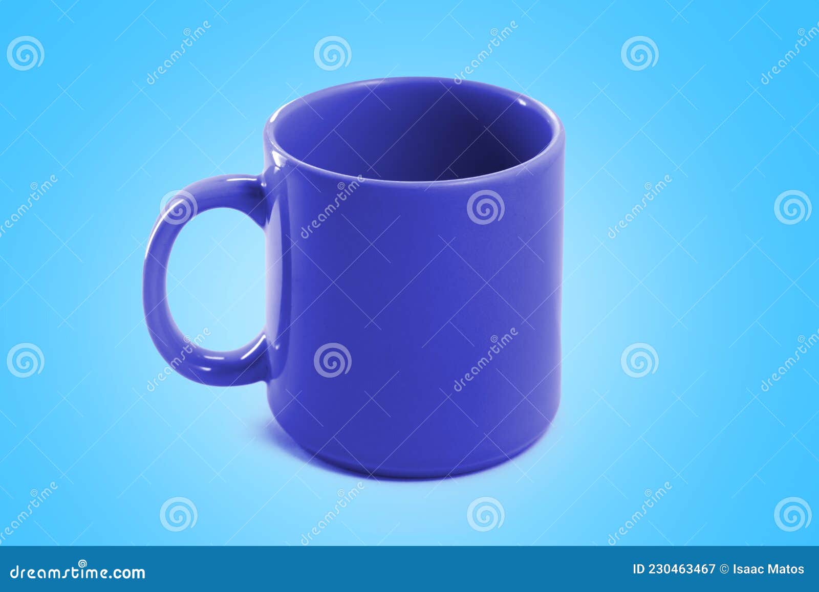 Caneca Azul Sobre Fundo Azul Para Mockup. Imagem de Stock - Imagem de ...