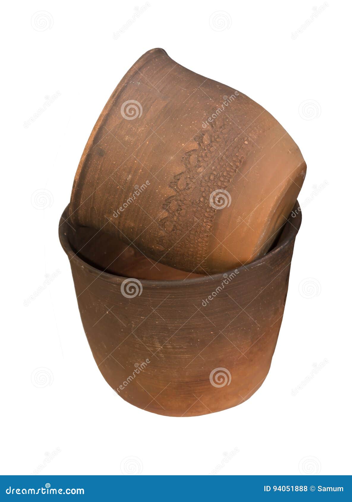 Canecas Da Argila No Branco Foto de Stock - Imagem de arte, marrom ...