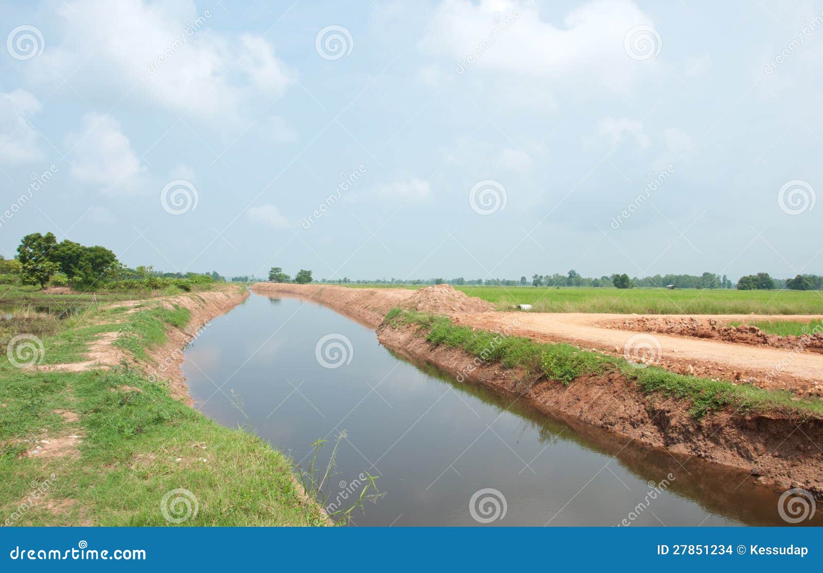 Canel in rural of Thailand stock photo. Image of destination - 27851234