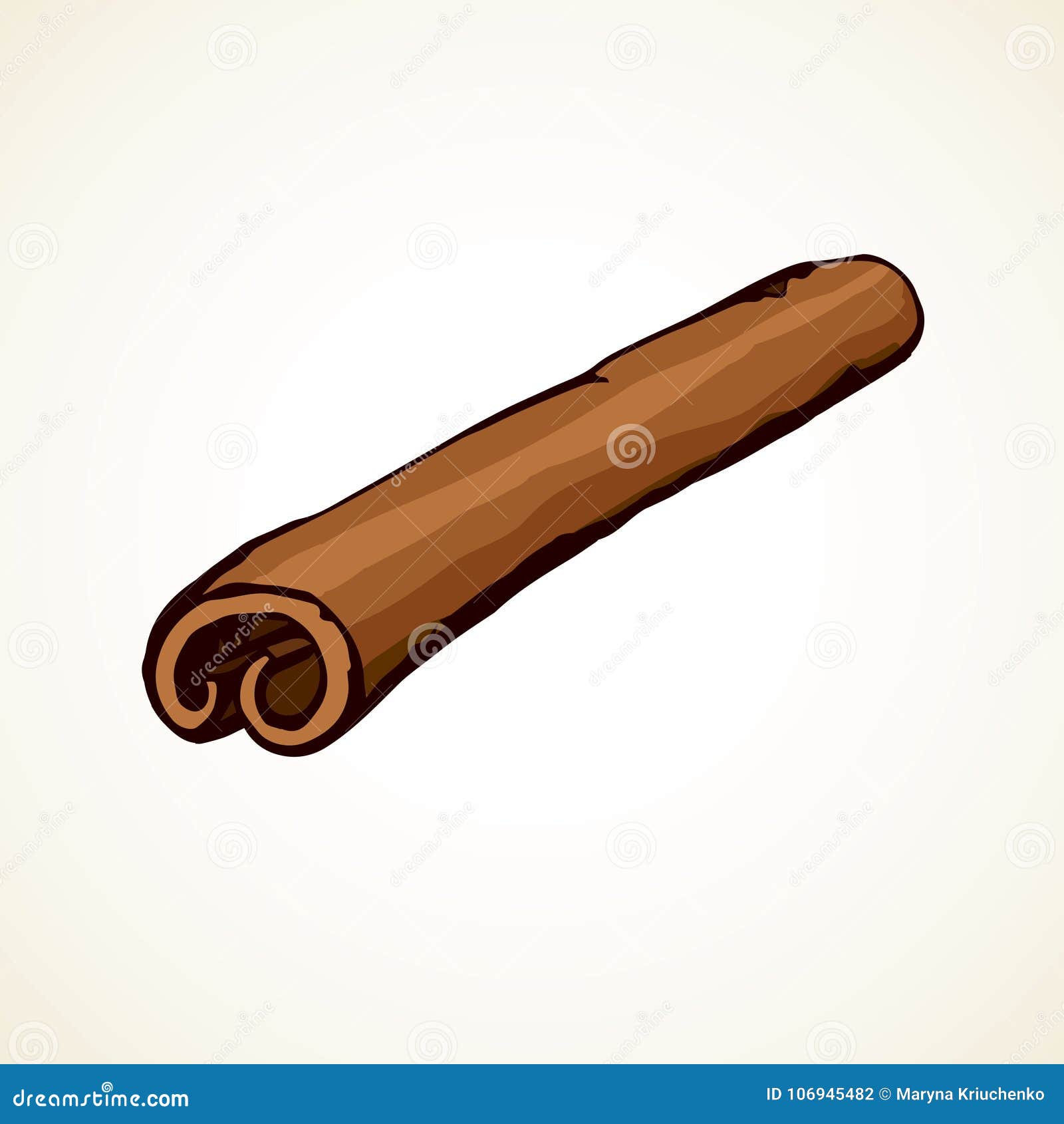 Canela Desenho do vetor ilustração do vetor. Ilustração de casca ...