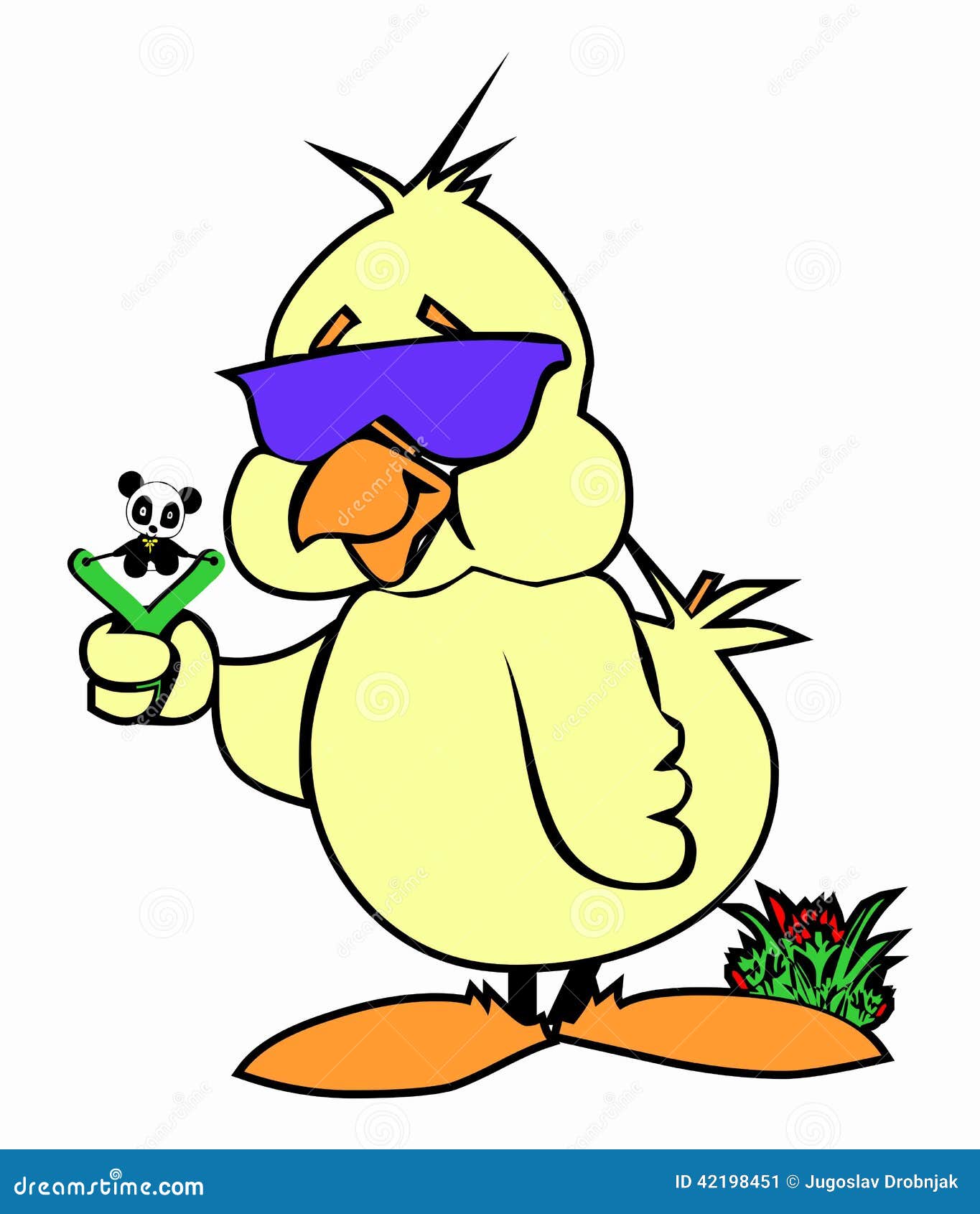 Caneton drôle illustration de vecteur. Illustration du petit - 42198451