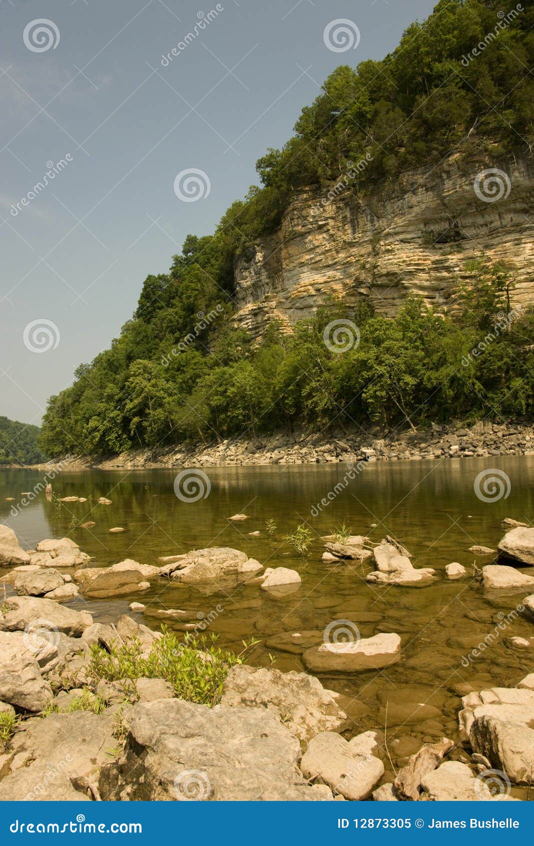 Caney fork river stock image. Image of rock, summer, stream - 12873305