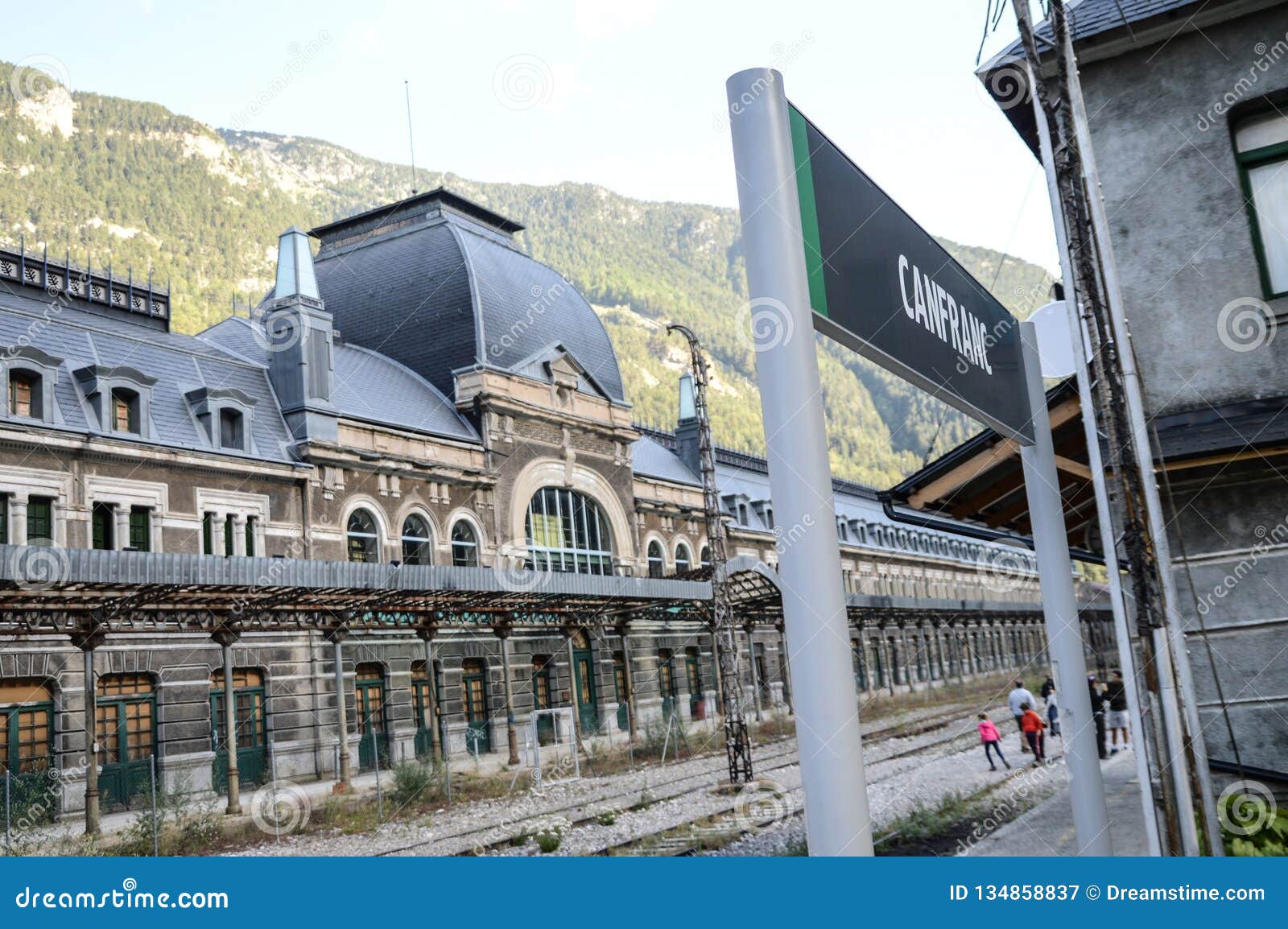 Canfranc Abandoned Train Station in Spainish Pyrenees Stock Image ...