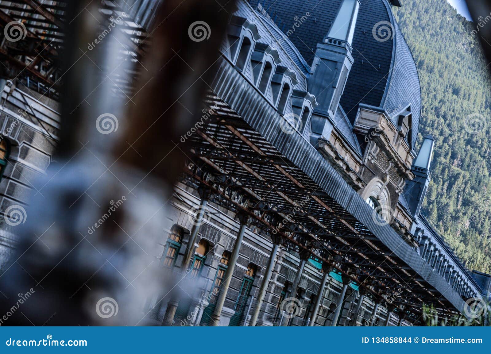 Canfranc Abandoned Train Station in Spainish Pyrenees Stock Photo ...