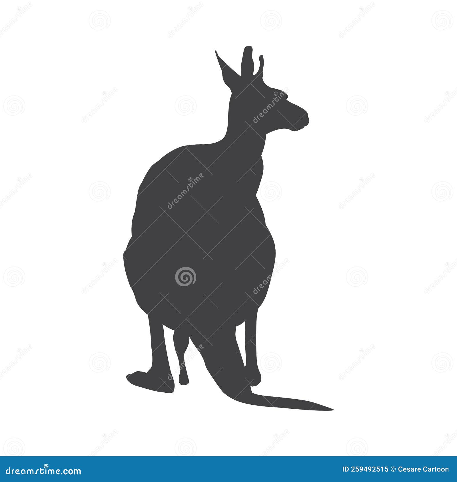 Canguro de silueta animal ilustración del vector. Ilustración de ...