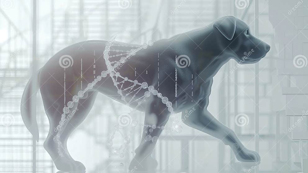 Canine DNA Analysis stock illustration. Illustration of genetic - 321359714