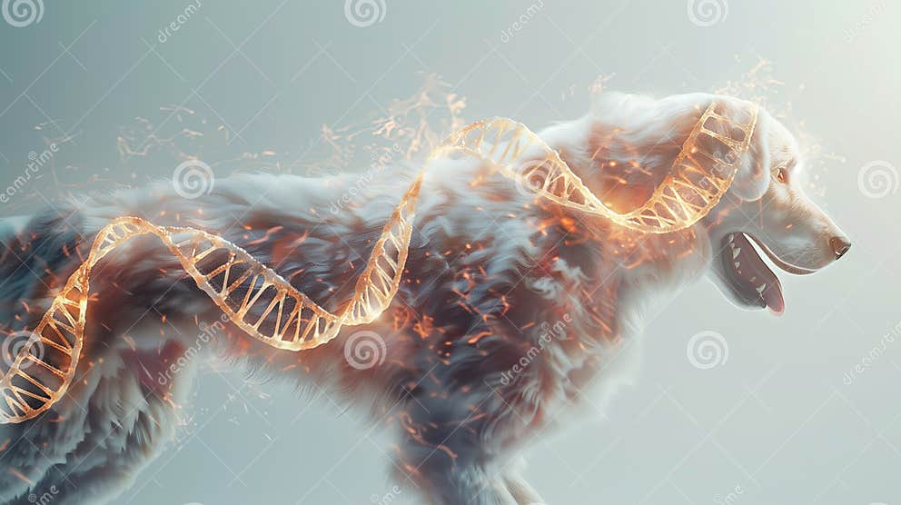 Canine DNA Revolution stock illustration. Illustration of chromosome ...