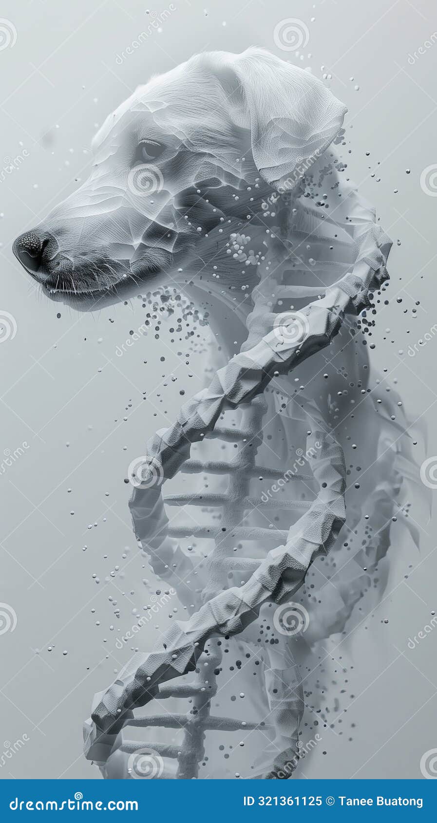 Canine DNA Transformation stock illustration. Illustration of ...