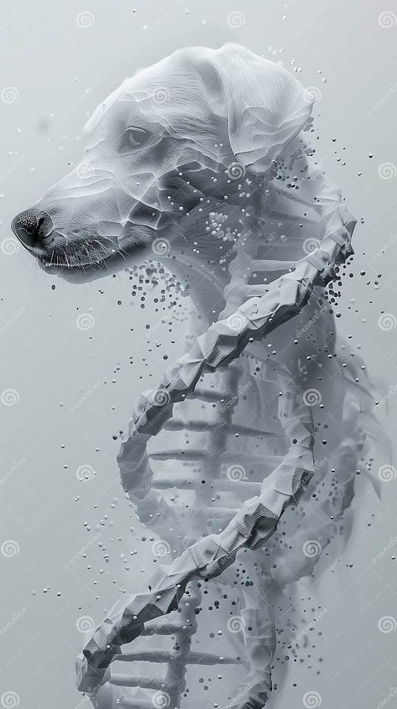 Canine DNA Transformation stock illustration. Illustration of ...