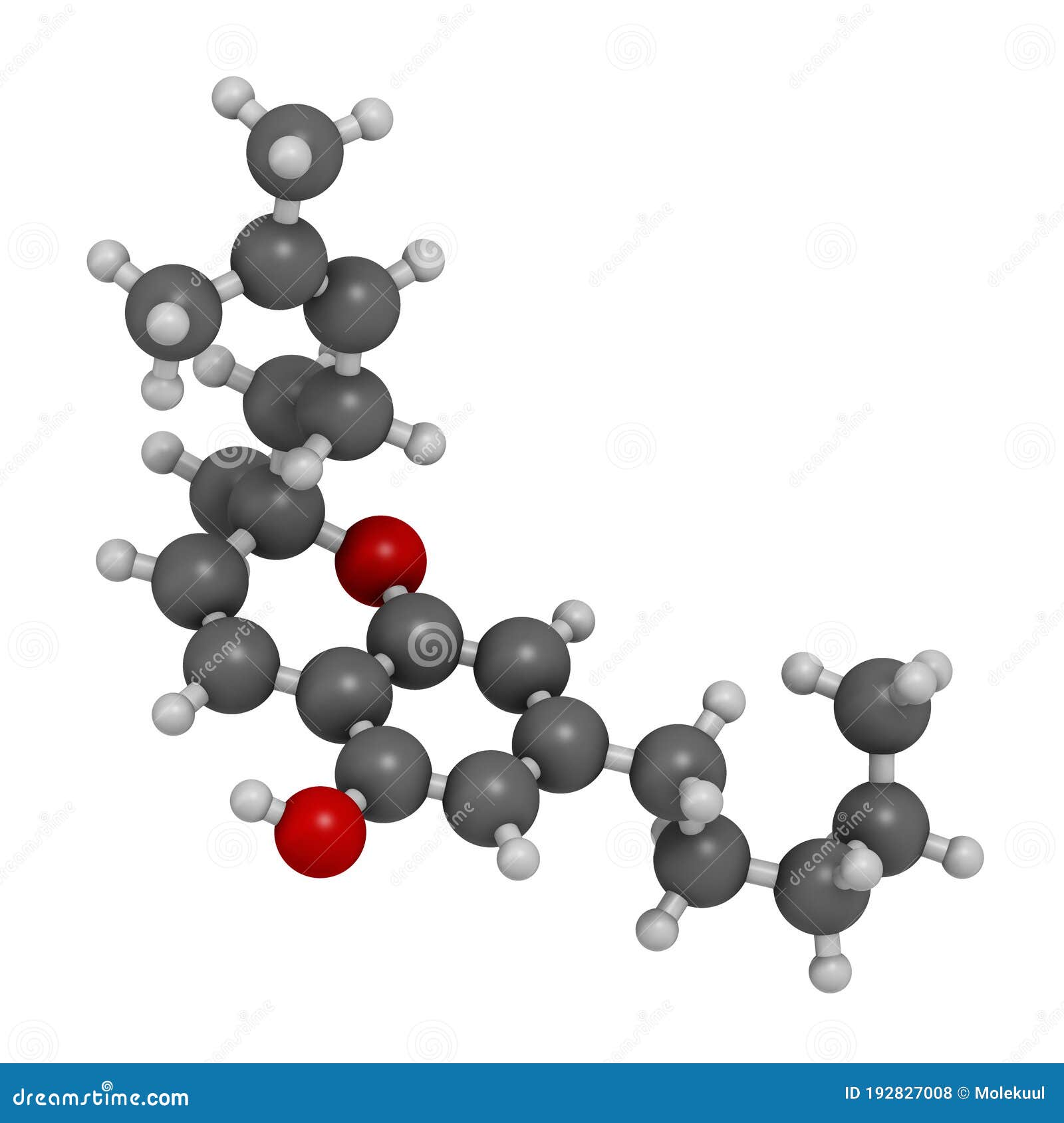 Cannabichromene or CBC Cannabinoid Molecule. 3D Rendering Stock Photo ...