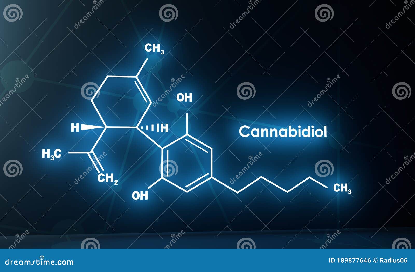 Cannabidiol Chemical Formula. Stock Illustration - Illustration of ...