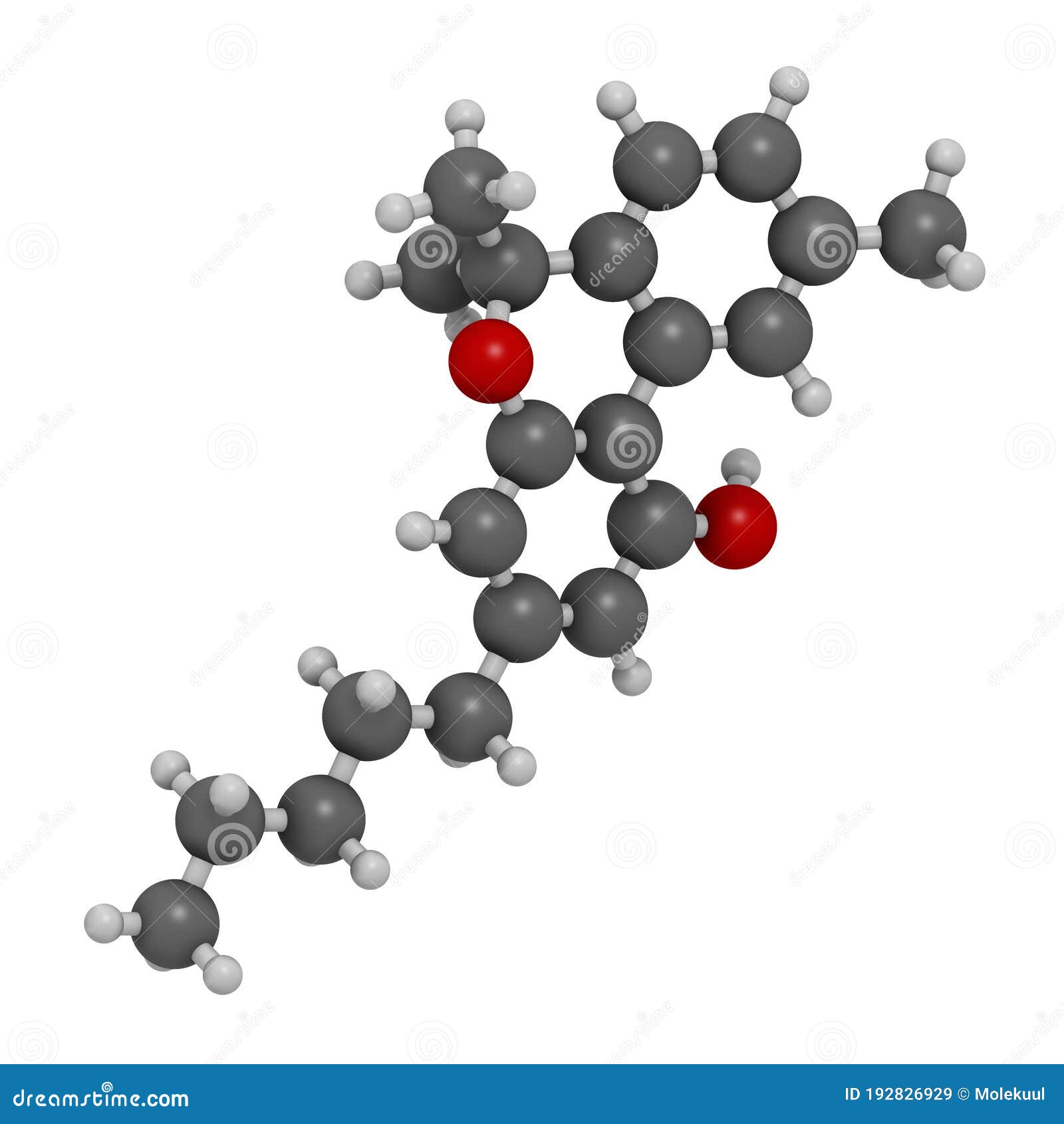 Cannabinol or CBN Cannabinoid Molecule. 3D Rendering Stock Image ...