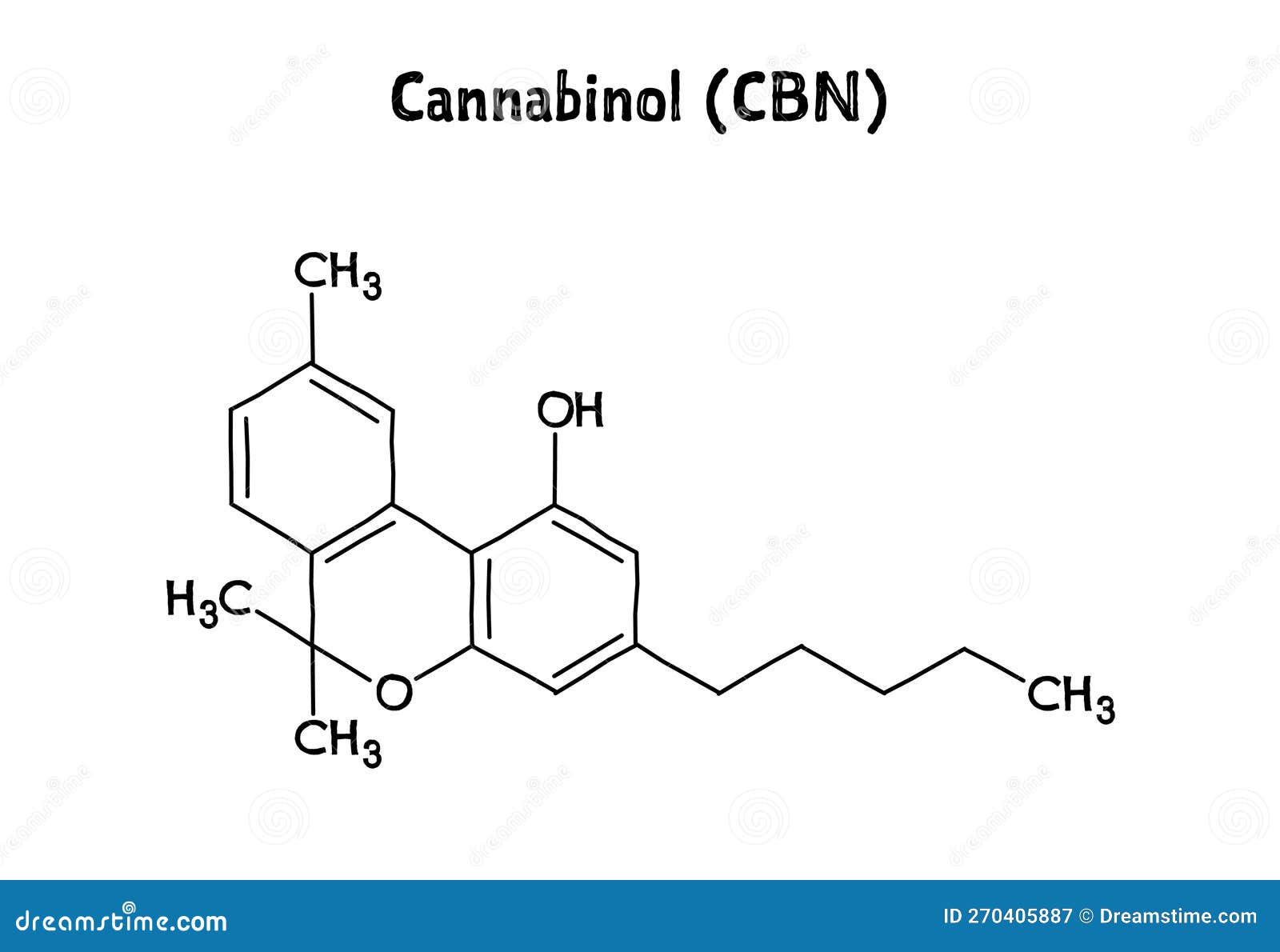 Cannabinol Structural Formula of Molecular Structure Stock Illustration ...