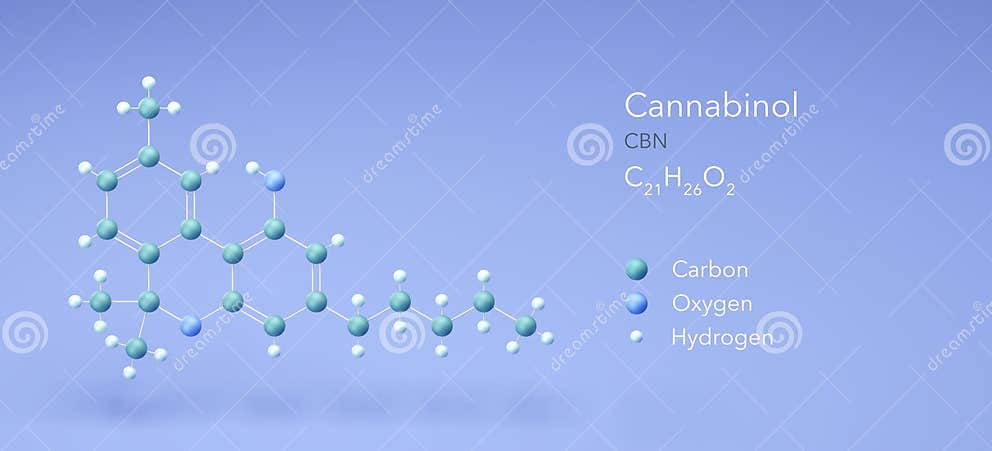Cannabinol Molecule, Molecular Structures, Psychoactive Cannabinoid, 3d ...