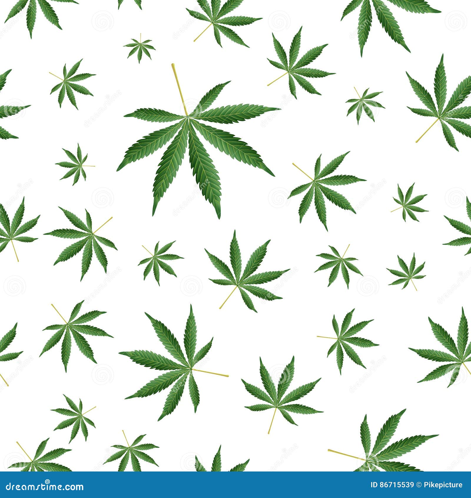 Cannabis Background. Marijuana Ganja Weed Hemp Leafs Seamless Vector ...