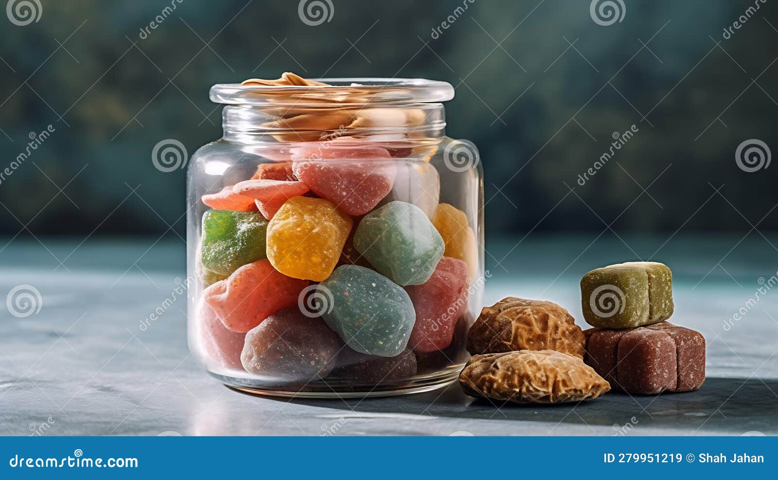 Cannabis Edibles in a Glass Jar Stock Illustration - Illustration of ...