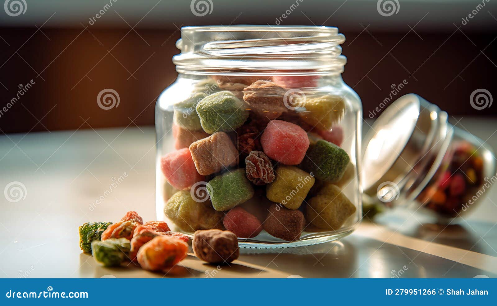 Cannabis Edibles in a Glass Jar Stock Illustration - Illustration of ...
