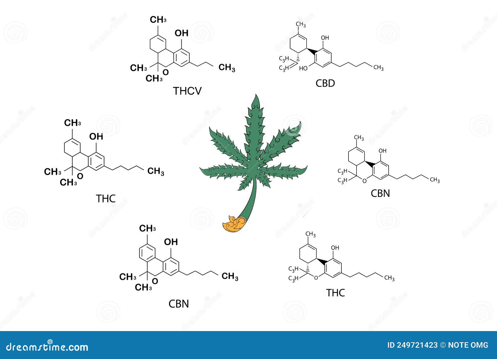 Cannabis Formula CBD Skeleton.cannabis Molecule Set Cannabis Formula Molecular Chemical ...