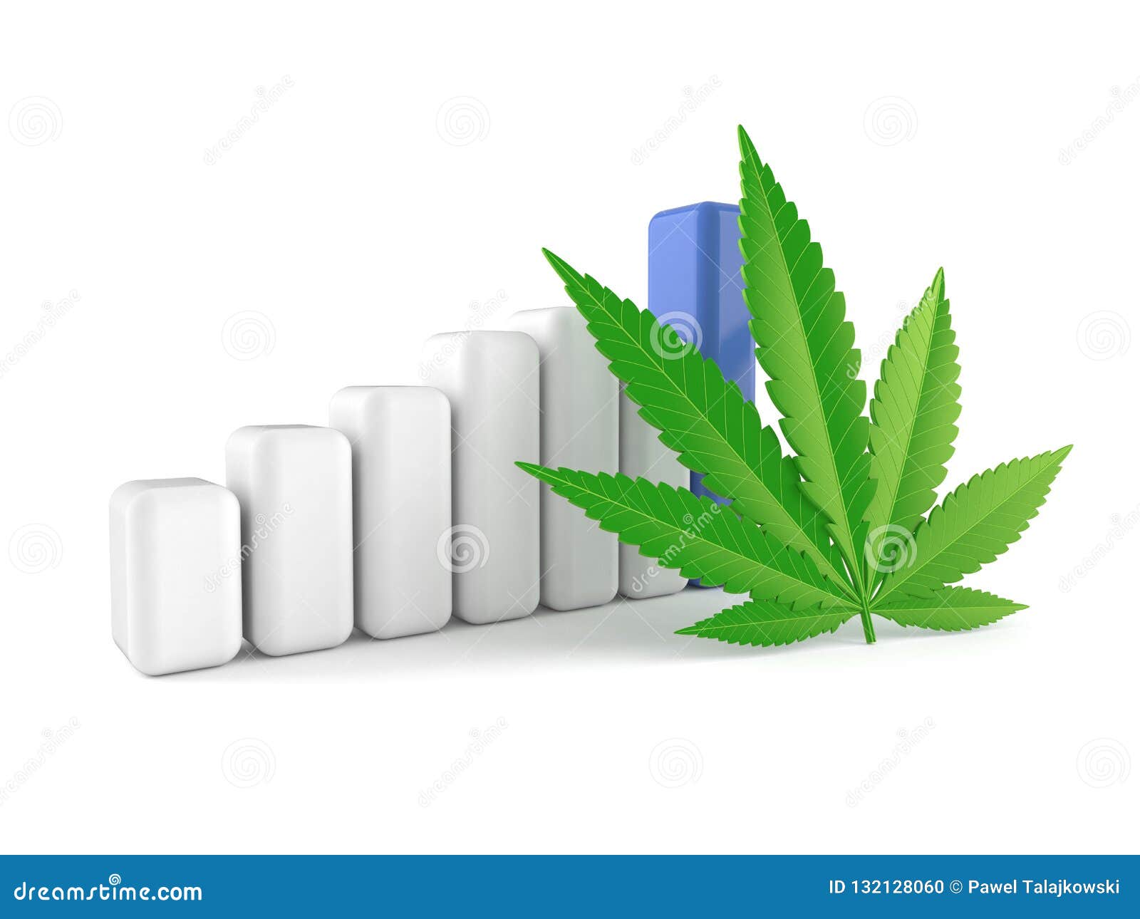 Cannabis leaf with chart stock illustration. Illustration of ...
