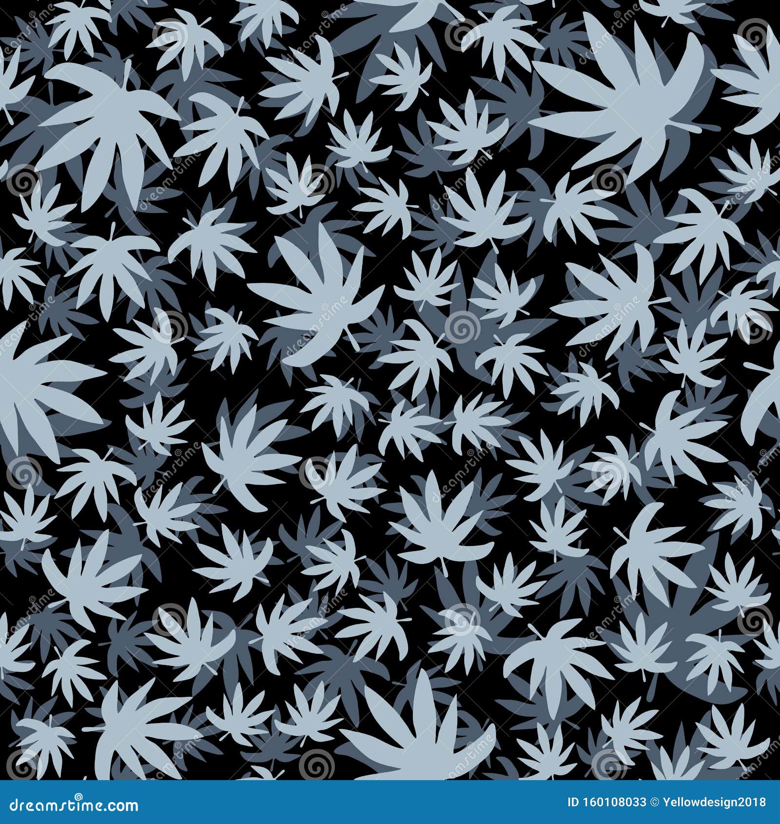 Cannabis Leaves Seamless Pattern. Marijuana Leaf Backdrop Stock ...