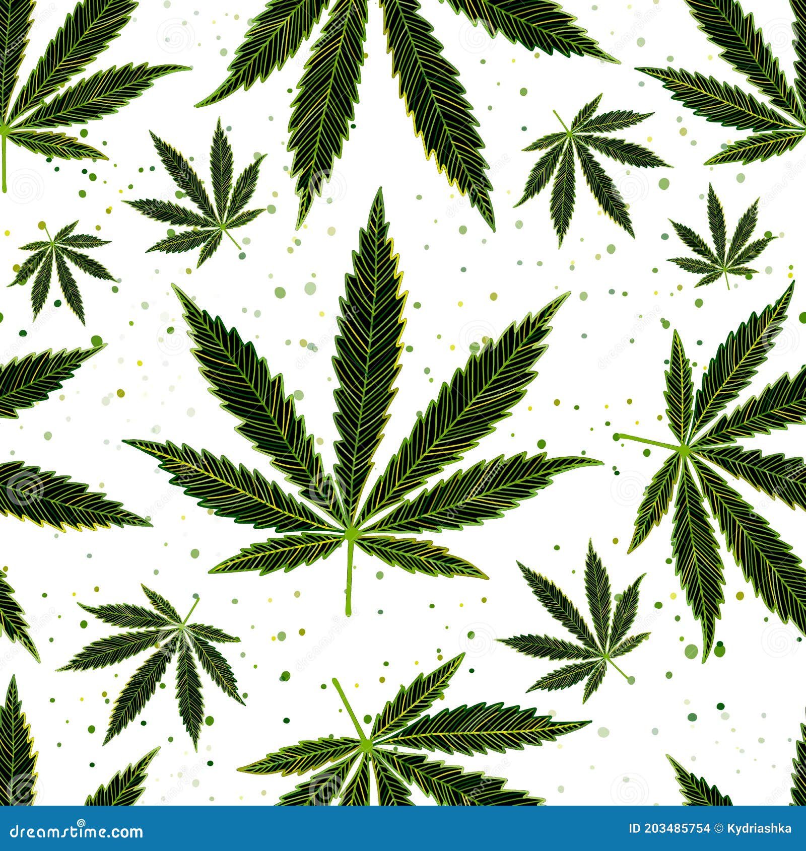 Cannabis Leaves. Seamless Pattern for Your Design Stock Vector - Illustration of medicine ...