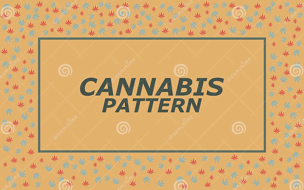 Cannabis Marijuana Leaf Background Frame Design Stock Vector ...
