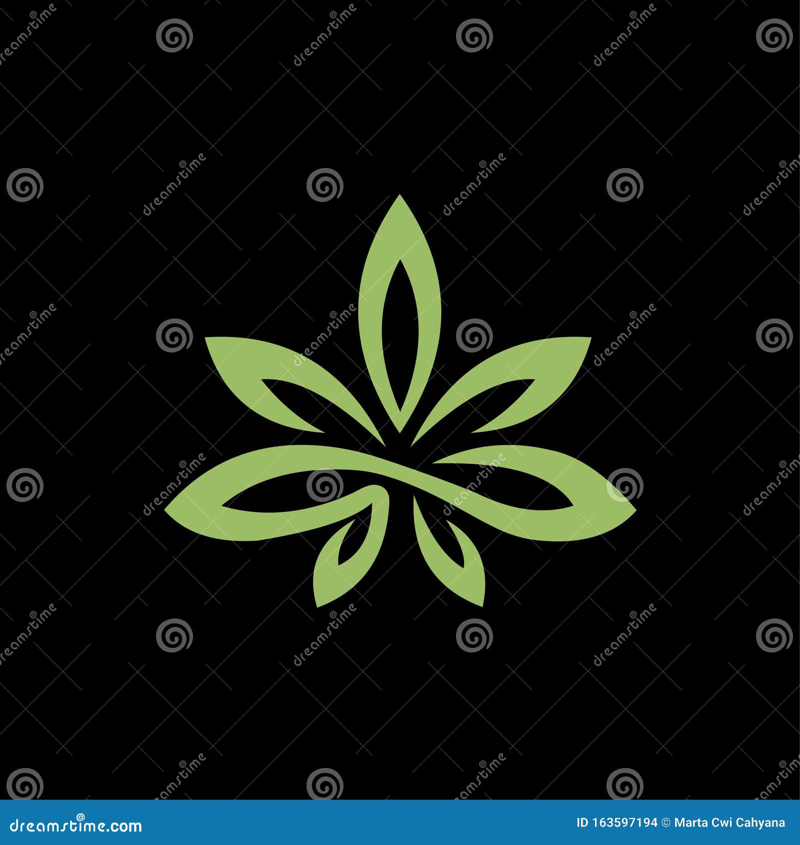 Cannabis and Marijuana Leaf Creative Concept Logo Vector Stock Vector ...