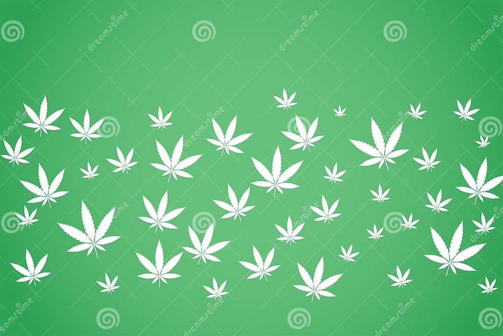 Cannabis Marijuana Leaves Pattern Background Stock Vector ...