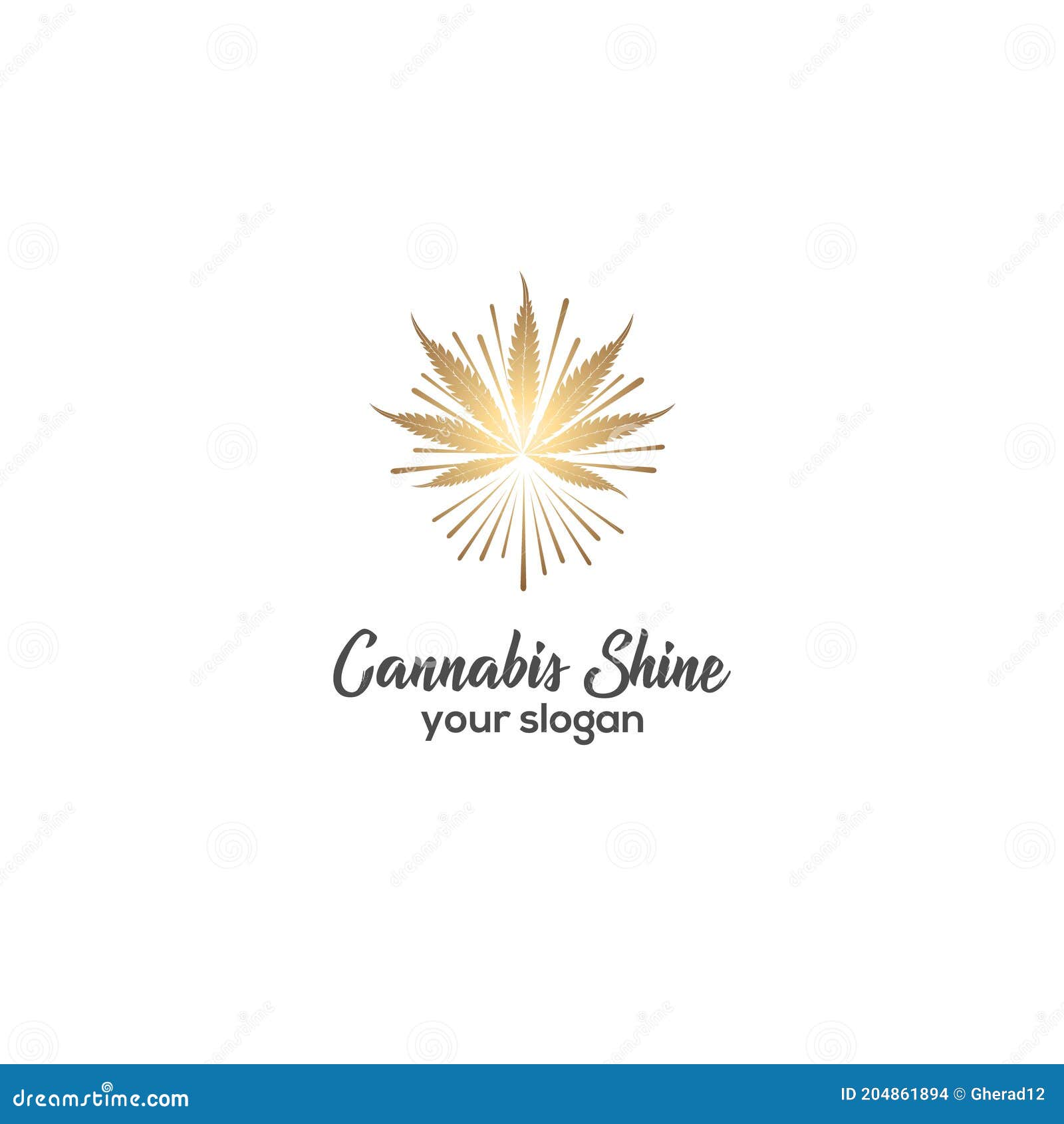Cannabis shine logo stock illustration. Illustration of light - 204861894