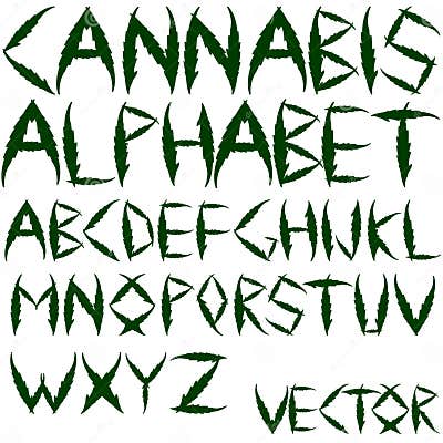 Cannabis vector alphabet stock vector. Illustration of herb - 14562390