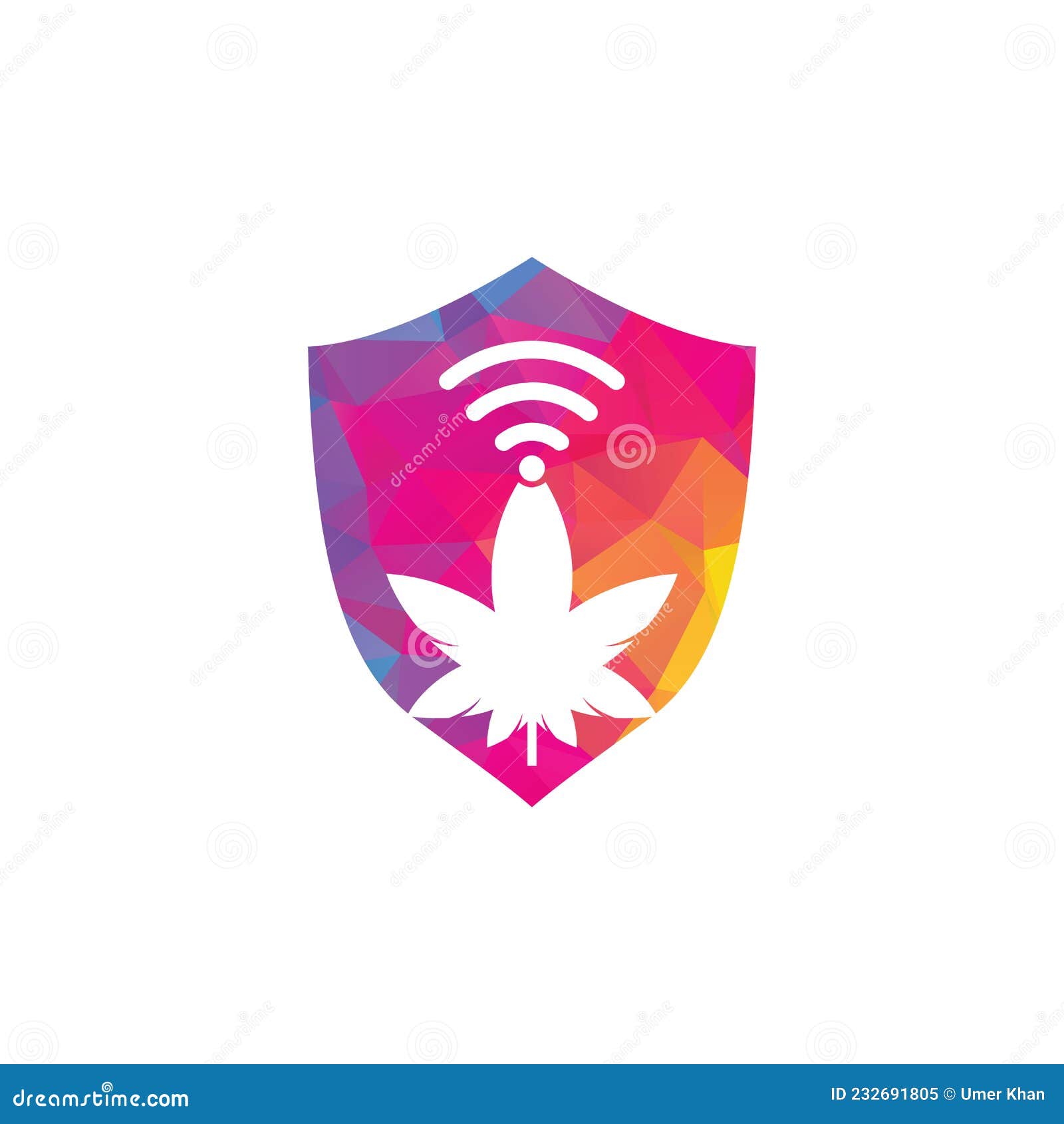 Cannabis-WLAN-Form Vektor-Logo Vektor Abbildung - Illustration von ...