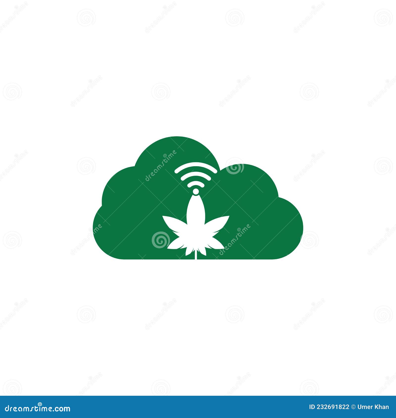Cannabis-WLAN-Logo. vektor abbildung. Illustration von frech - 232691822
